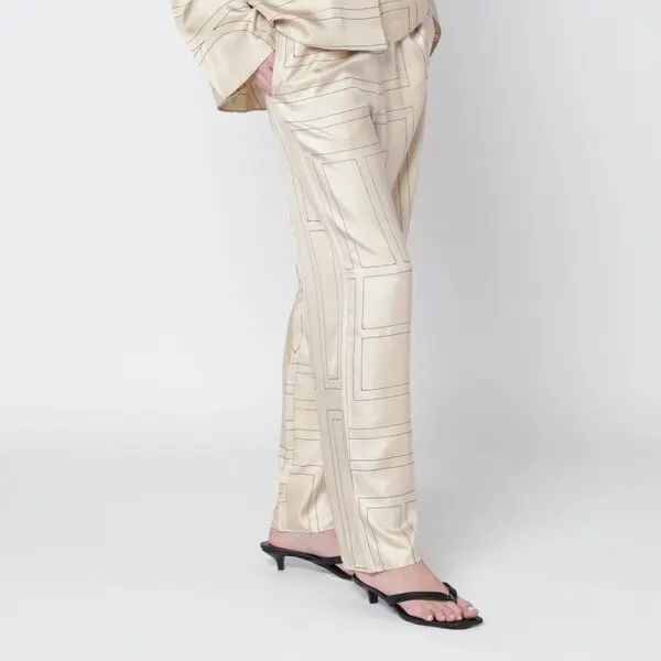 TOTEME Monogram Silk Trousers