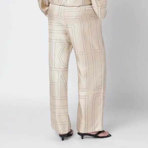 TOTEME Monogram Silk Trousers