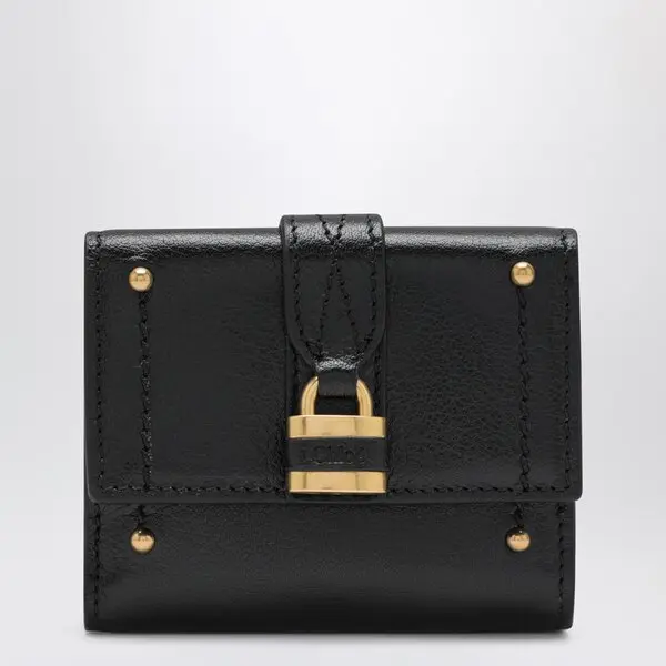 Chloé Mini Paddington Trifold Leather Wallet - Black