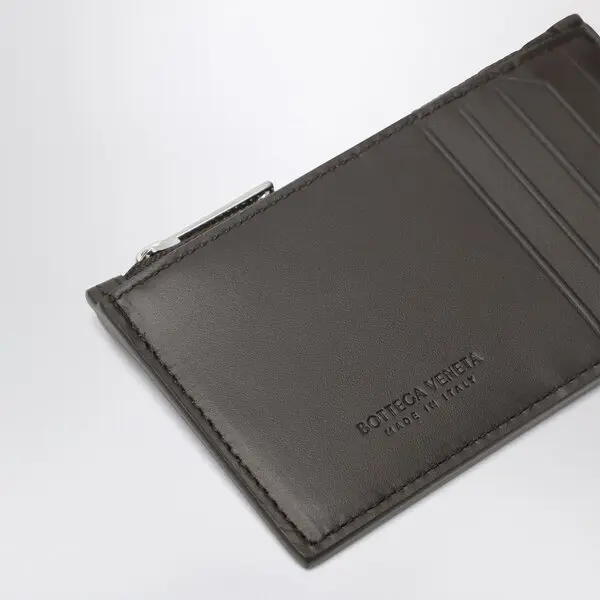 Bottega Veneta Fondente Intrecciato Zip Card Holder