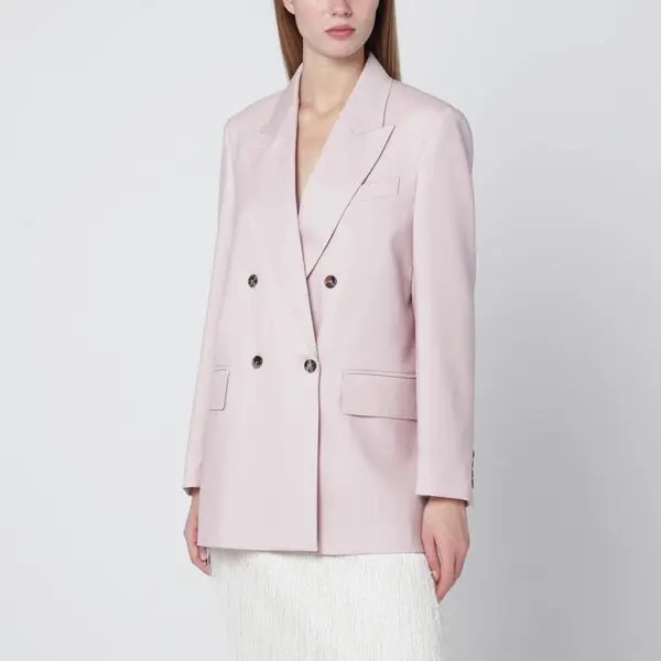 Max Mara Double-breasted Wool-blend Jacket - Pink