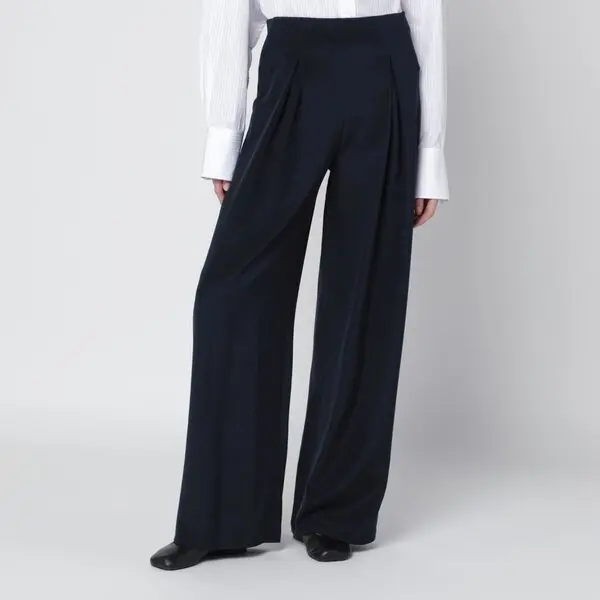 Max Mara Silk-blend Wide Leg Trousers