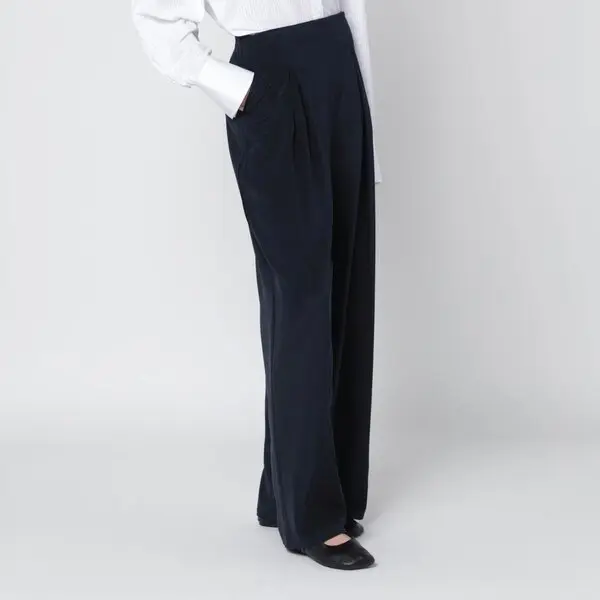Max Mara Silk-blend Wide Leg Trousers