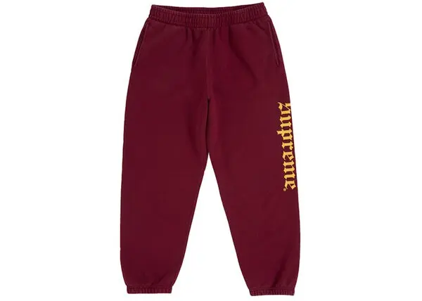 Supreme Washed Old English Sweatpant - Cardinal
