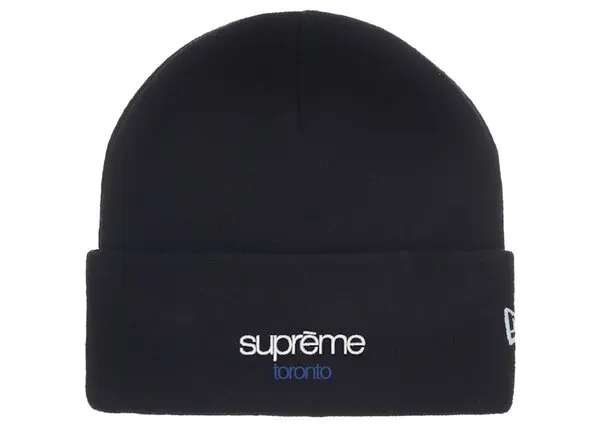 Supreme Classic Logo Shop Beanie - Navy Blue