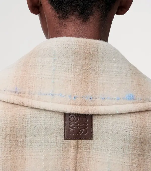 Loewe Wool-cashmere-blend Check Coat