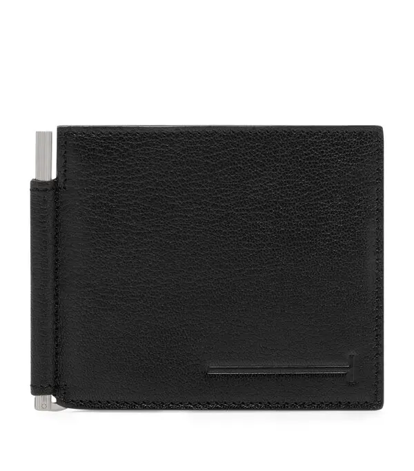 TOM FORD Leather Bifold Card Holder - Black