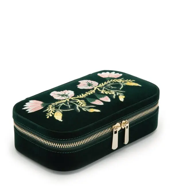 Wolf Zoe Travel Jewellery Case - Green