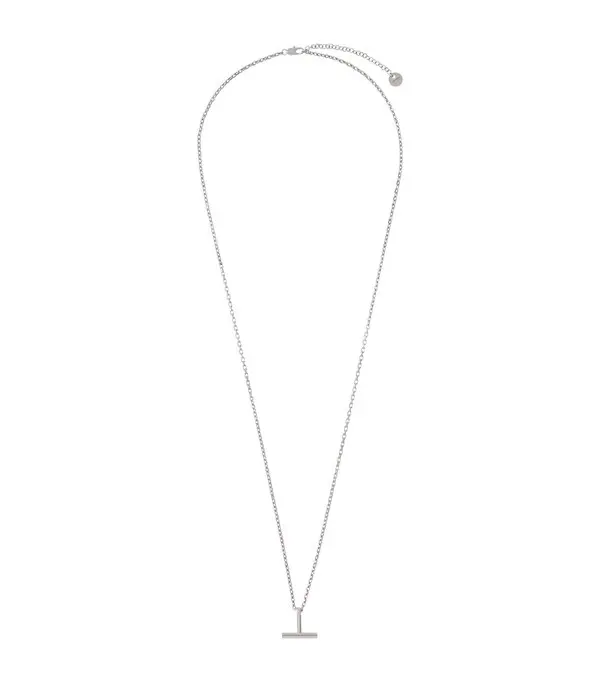TOM FORD Sterling 't' Necklace - Silver
