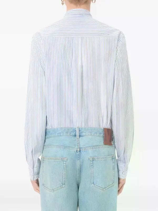 Valentino Garavani Cotton Poplin Shirt With Scarf Collar And Vlogo Embroidery