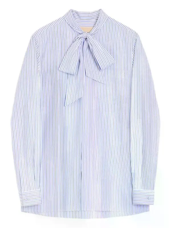 Valentino Garavani Striped-pattern Cotton Shirt - White
