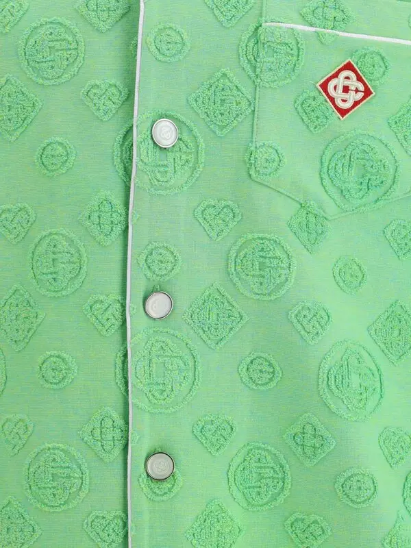 Casablanca Monogram Towelling Shirt - Green
