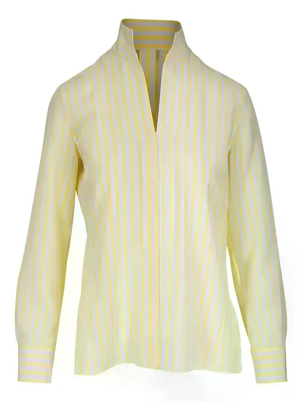 Akris Striped V-neck Shirt