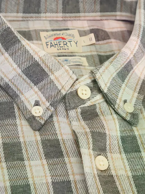 Faherty Brand Buttoned Plaid Shirt