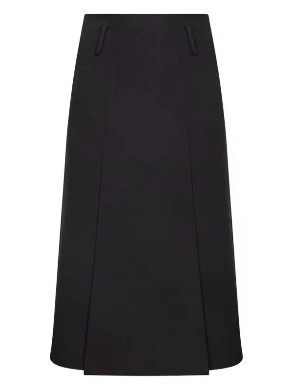 BLANCA VITA Panelled Side-slit Midi Skirt