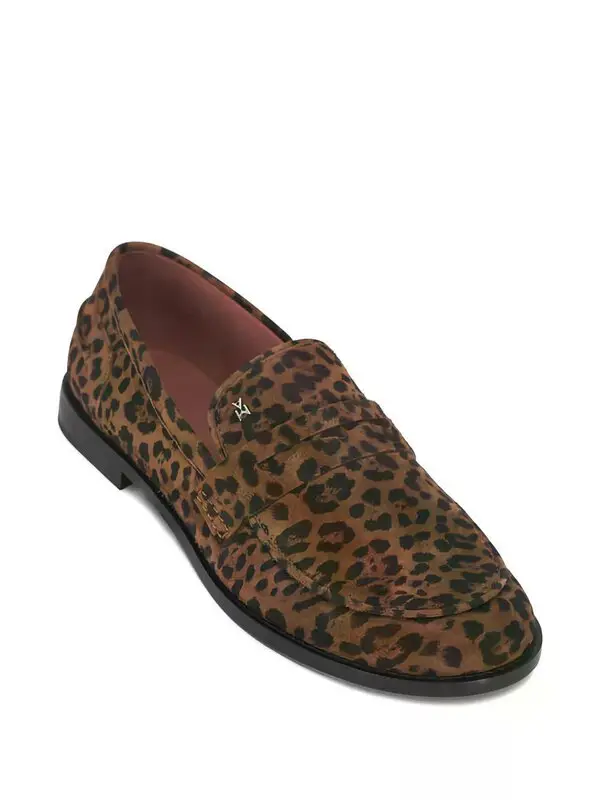 Amina Muaddi Tilda Leopard-print Loafers