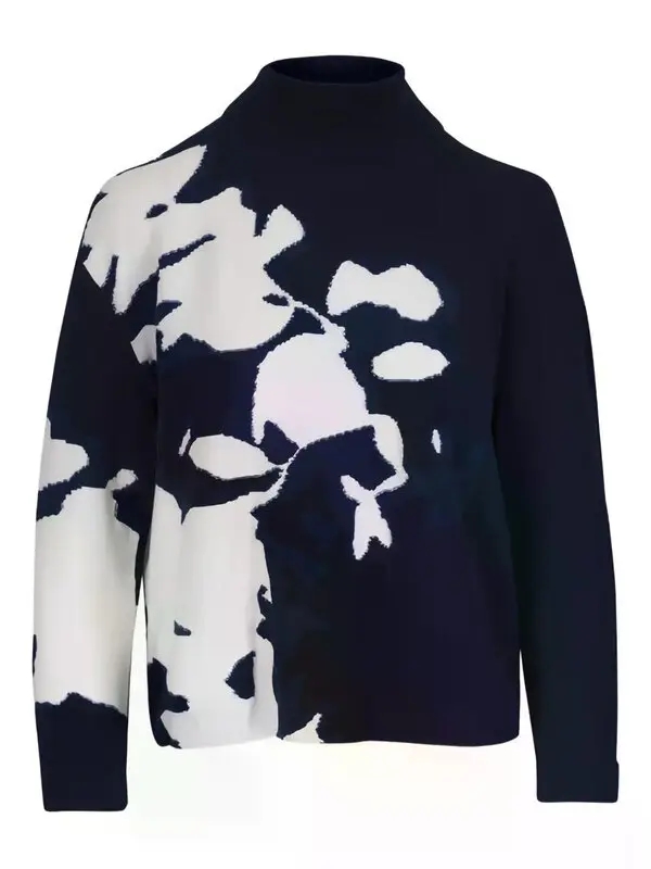 Akris Floral High-neck Sweater - Blue