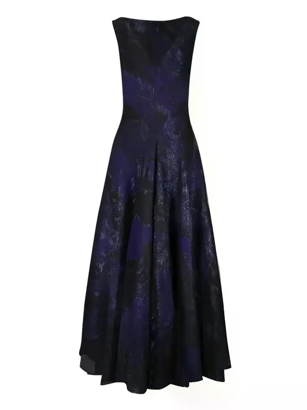 Talbot Runhof Floral Sleeveless Maxi Dress