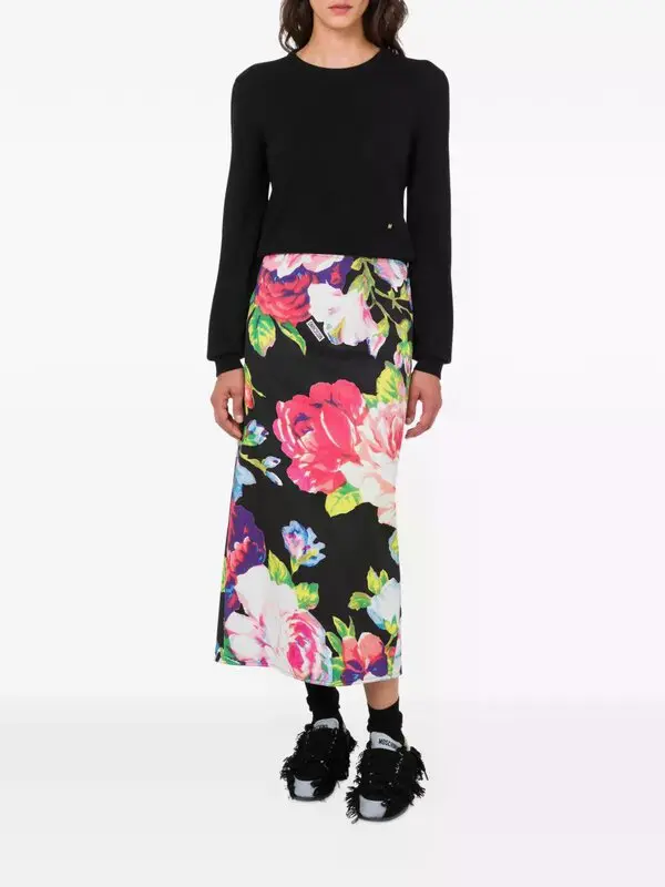 Moschino Floral-pattern Straight Skirt