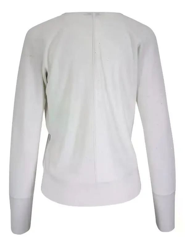 Kinross Cashmere V-neck Wrap Top - Neutrals