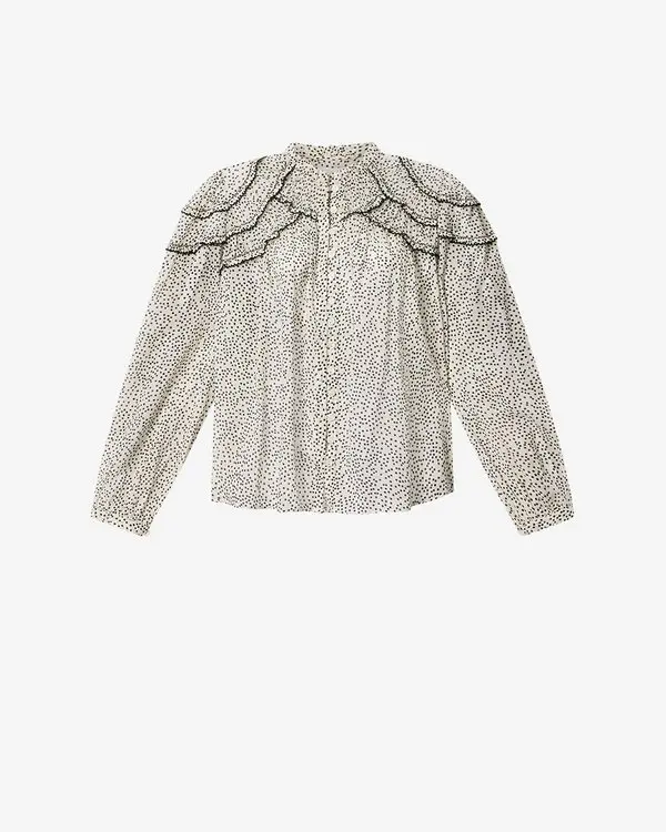 MARANT ETOILE Christa Blouse - Ecru/black