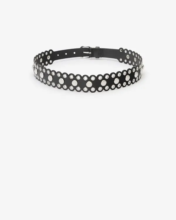 Isabel Marant Zalla Belt - Black/silver