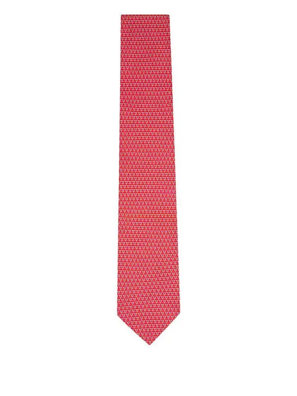 FERRAGAMO Patterned Neck Tie - Orange