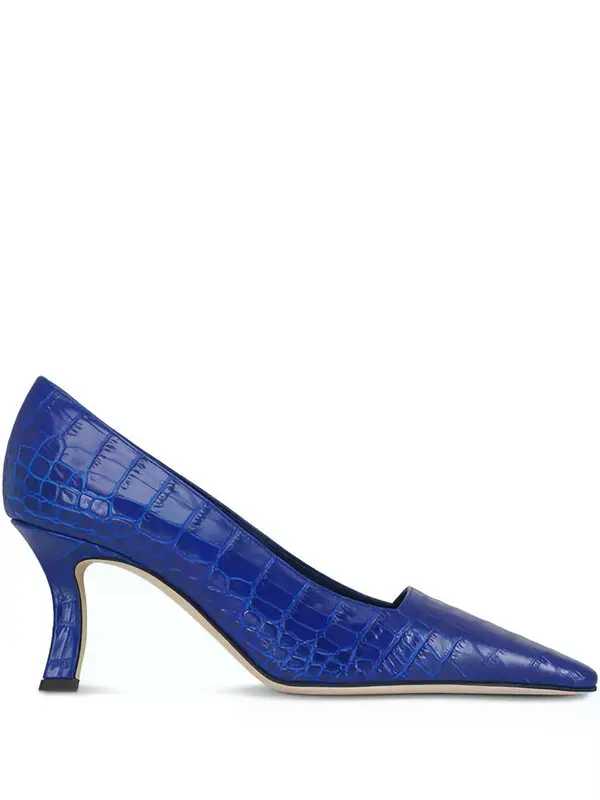 Manolo Blahnik Crocodile-effect Pumps