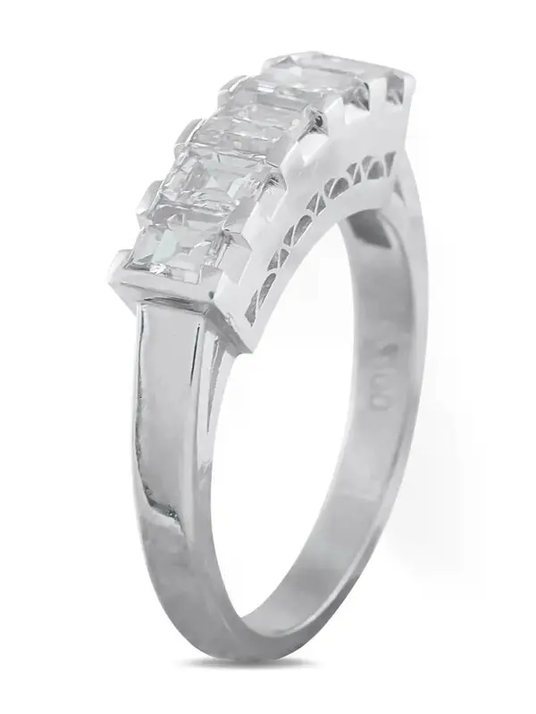 LB EXCLUSIVE Platinum Diamond Band Ring - Silver