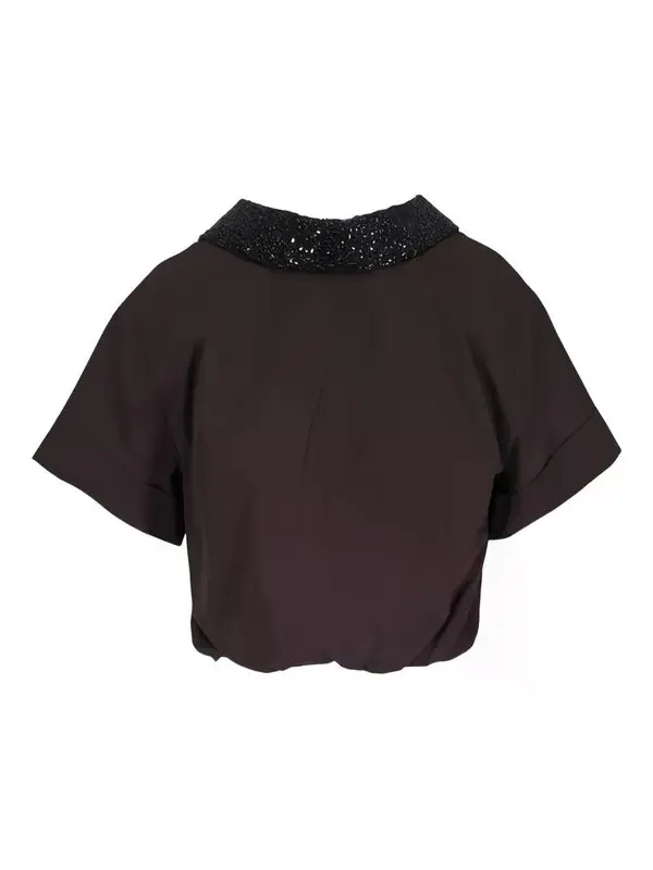 TWP Beaded Cropped Shirt