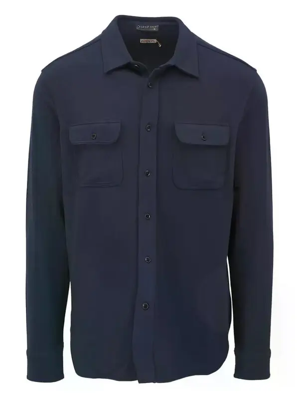 Faherty Brand Buttoned Pocket Shirt - Blue