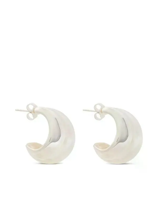 Nina Ricci Mega Hoop Earrings - Silver