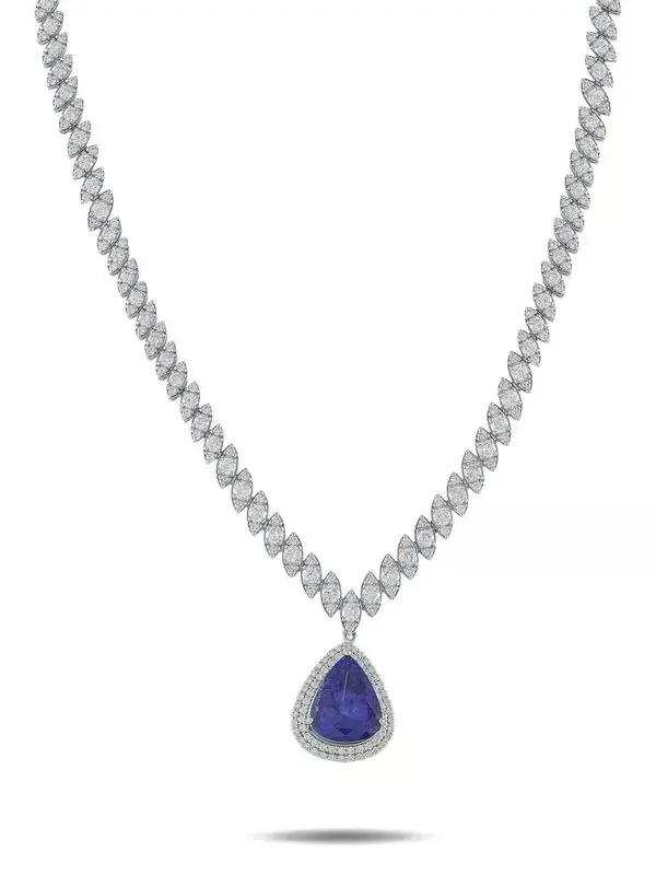 LB EXCLUSIVE Diamond And Tanzanite Necklace - Silver