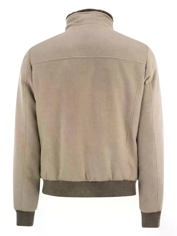 MOORER Padded Bomber Jacket - Neutrals