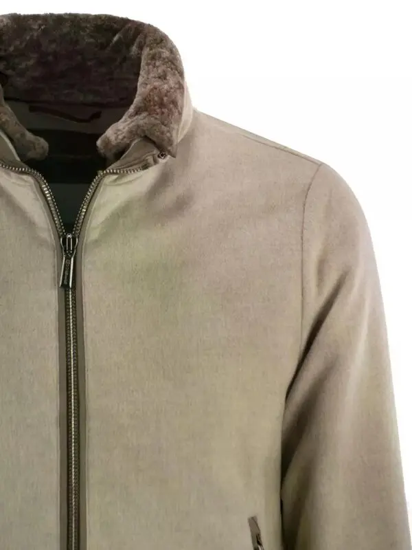 MOORER Padded Bomber Jacket - Neutrals