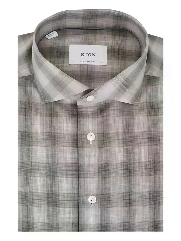 Eton Checked Shirt - Neutrals