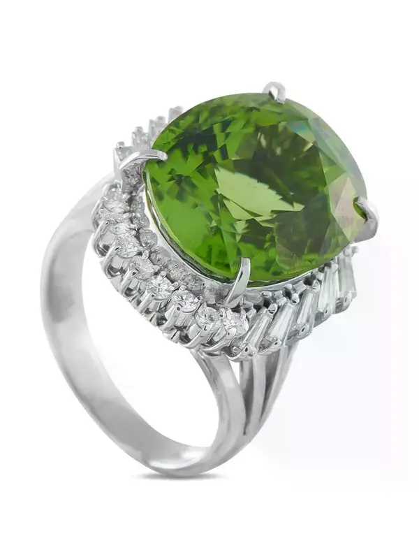 LB EXCLUSIVE Diamond And Peridot Ring - Silver