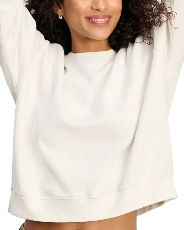 Velvet By Graham & Spencer Long Sleeve Crewneck Sweatshirt - Beach