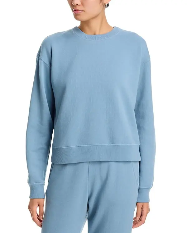 Velvet By Graham & Spencer Long Sleeve Crewneck Sweatshirt - Sail Blue