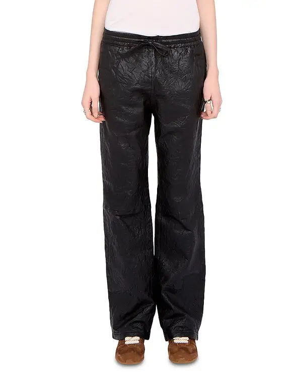 Zadig&Voltaire Pocha Crinkled Leather Trousers