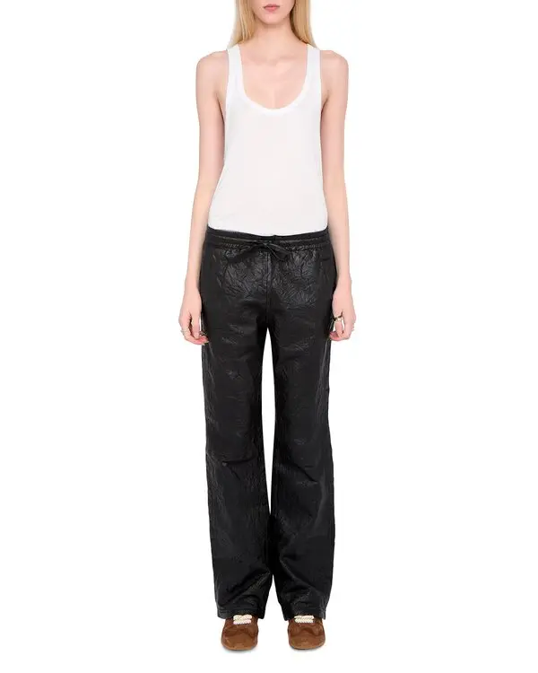 Zadig&Voltaire Pocha Crinkled Leather Trousers