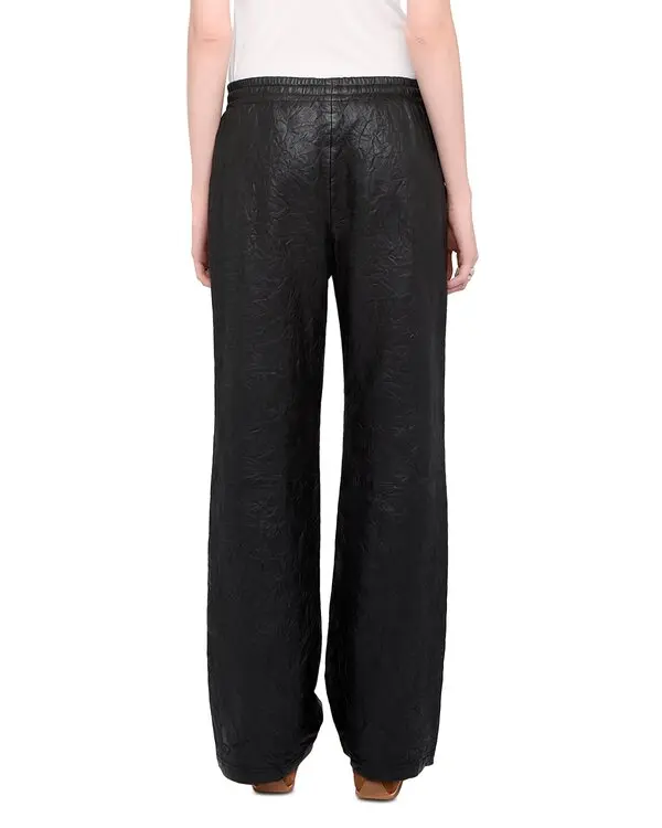 Zadig&Voltaire Pocha Crinkled Leather Trousers