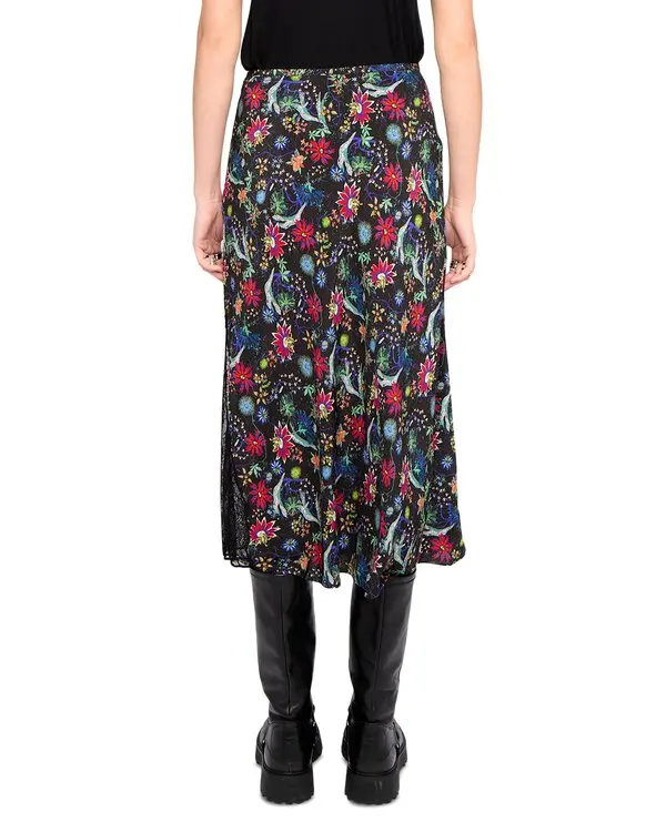 Zadig&Voltaire Jayla Floral Print Midi Skirt