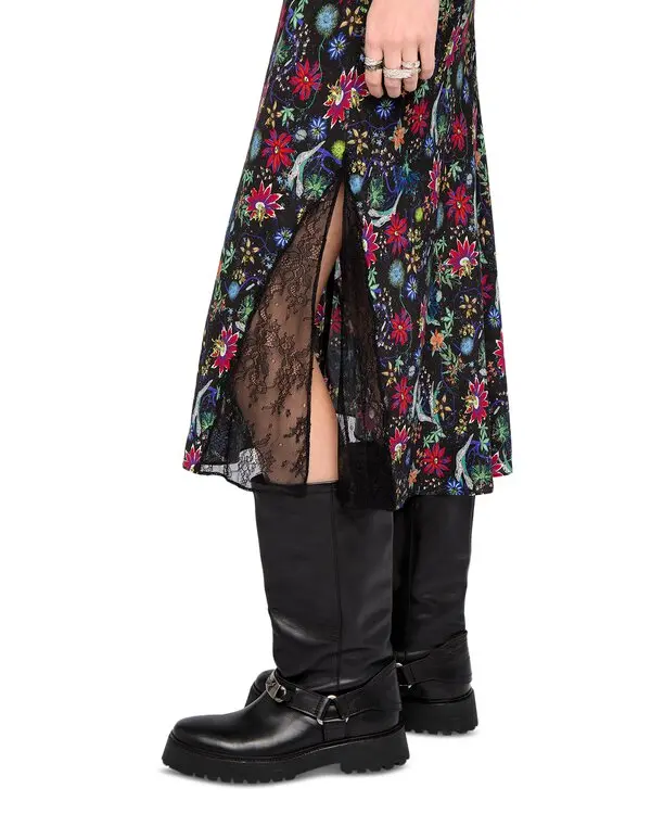 Zadig&Voltaire Jayla Floral Print Midi Skirt