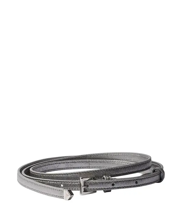 Prada Nappa Leather Belt - Gold/silver