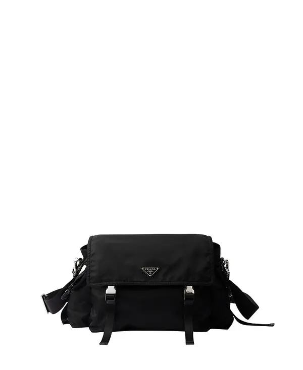 Prada Re-nylon And Leather Bag - Black