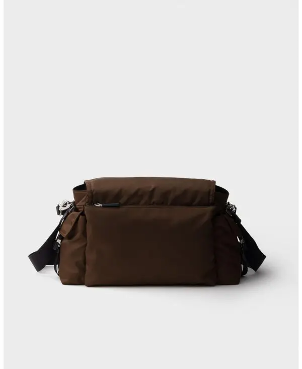 Prada Re-nylon And Leather Bag - Brown