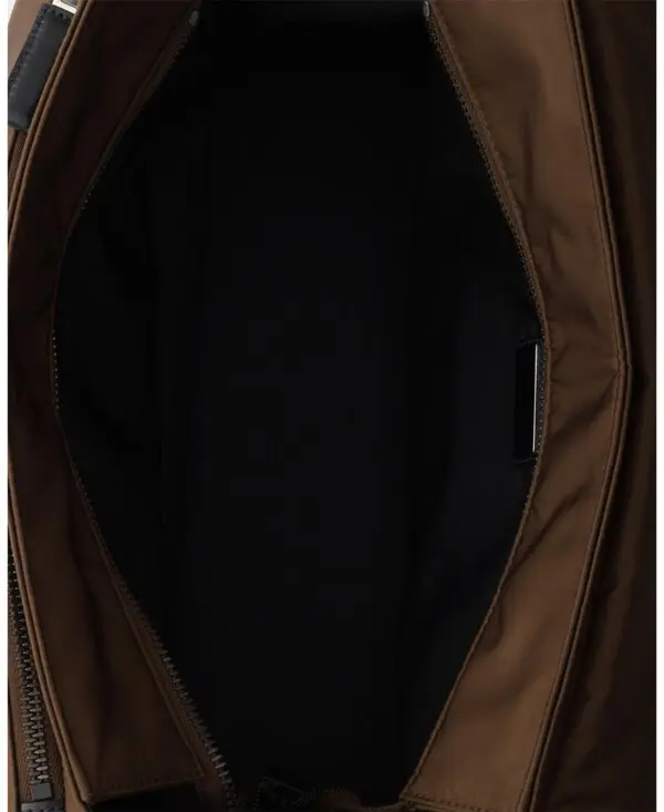 Prada Re-nylon And Leather Bag - Brown