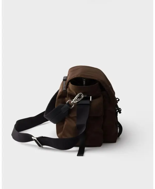 Prada Re-nylon And Leather Bag - Brown