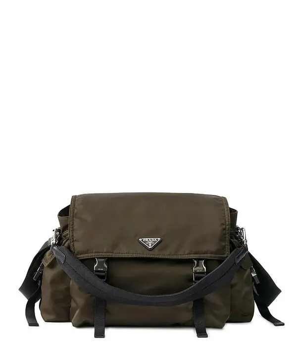 Prada Re-nylon And Leather Bag - Forest